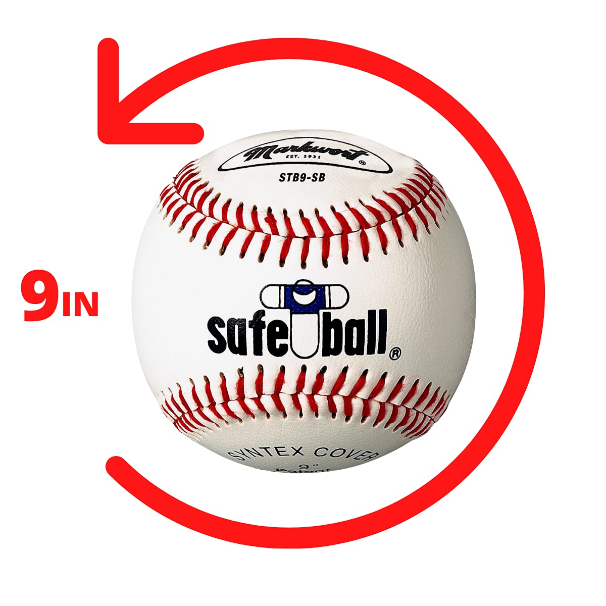 Markwort Safe-T-Ball Baseball, White, 9-Inch (Dozen)