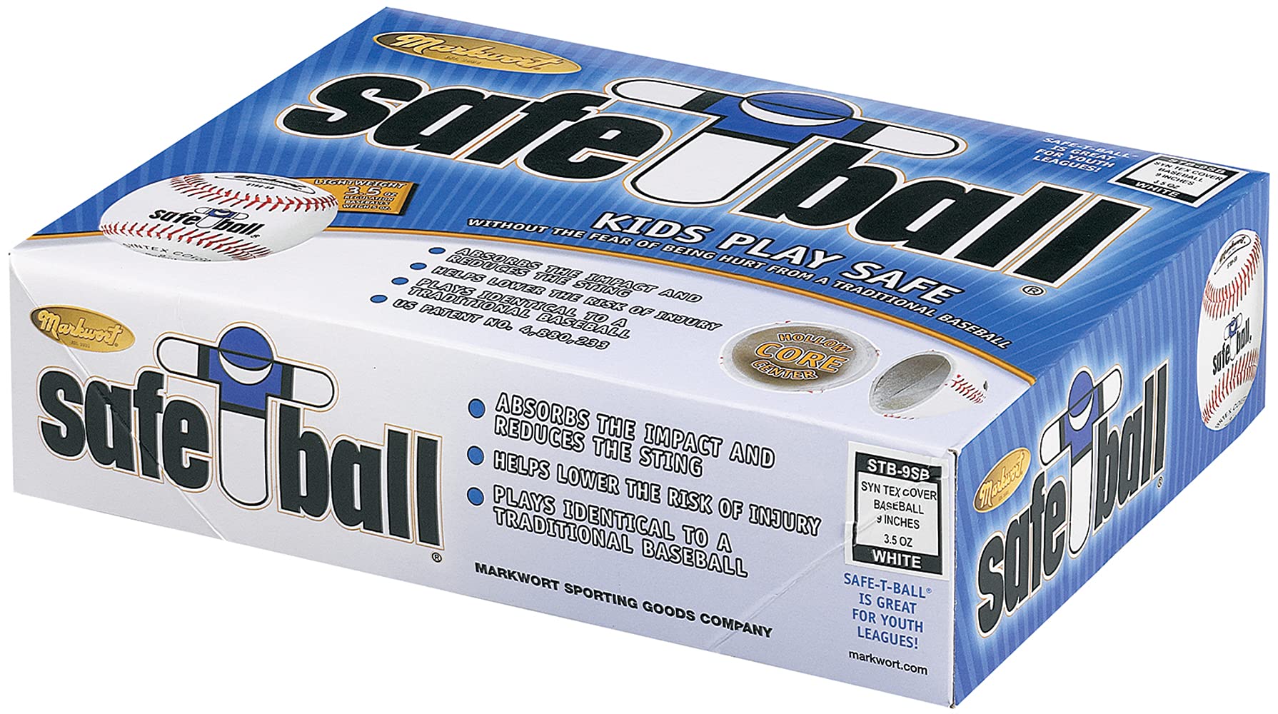 Markwort Safe-T-Ball Baseball, White, 9-Inch (Dozen)