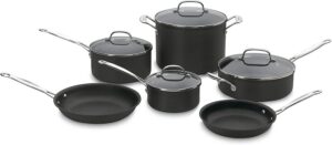 cuisinart 66-10 chef's classic 10-piece cookware set nonstick-hard-anodized