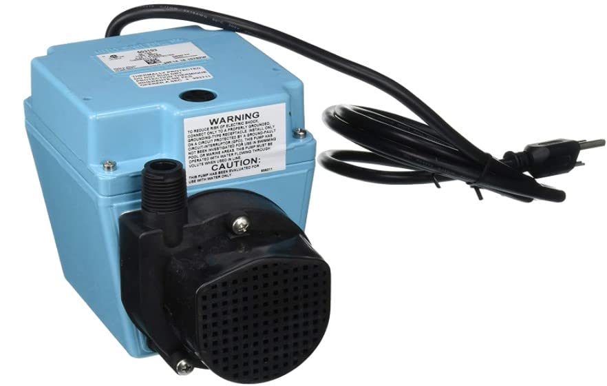 Little Giant 3E-12N, 115-Volt, 1/15 HP 500 GPH Oil-filled Direct Drive In-Line or Submersible Pump with 6-ft. Cord, Blue, 503103