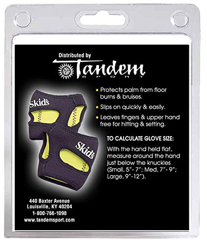 SKIDS Volleyball Palm Protectors, Medium, Black