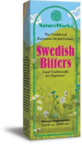 natureworks swedish bitters traditional european herbal extract used for digestion, 33.8 fl. oz.