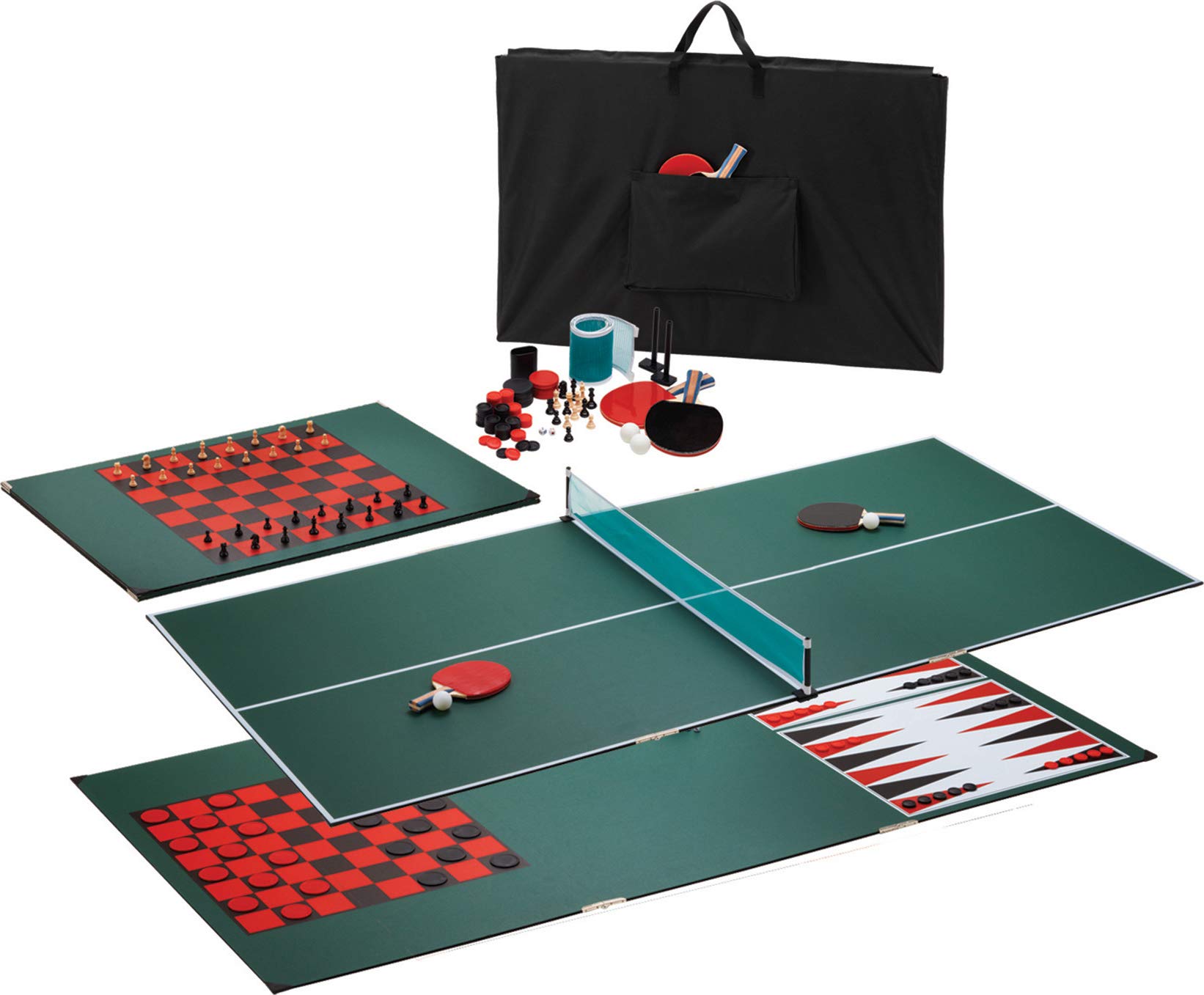 Viper by GLD Products 3-in-1 Portable Table Tennis Top, Turn Any Surface into a Game Table for Quick Paced Fun in Any Location, Green, one Size