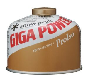 snow peak gigapower fuel 250 gold, high performance four season blend works in all conditions, stows conveniently within trek 900 and trek 1440 pots