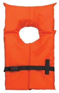 airhead adult type ii life jacket | us coast guard approved | comfortable universal fit, boating safety compliant | orange