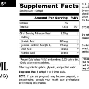 Source Naturals Evening Primrose Oil, Hexane Free, Cold-Pressed* - 1350mg, 120 Softgels