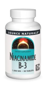 source naturals niacinamide b-3, 1500 mg dietary supplement - 50 tablets