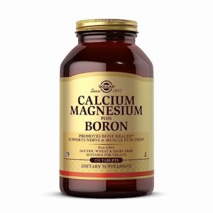 solgar calcium magnesium plus boron - 250 tablets - non-gmo, vegan, gluten free, dairy free, kosher - 83 servings