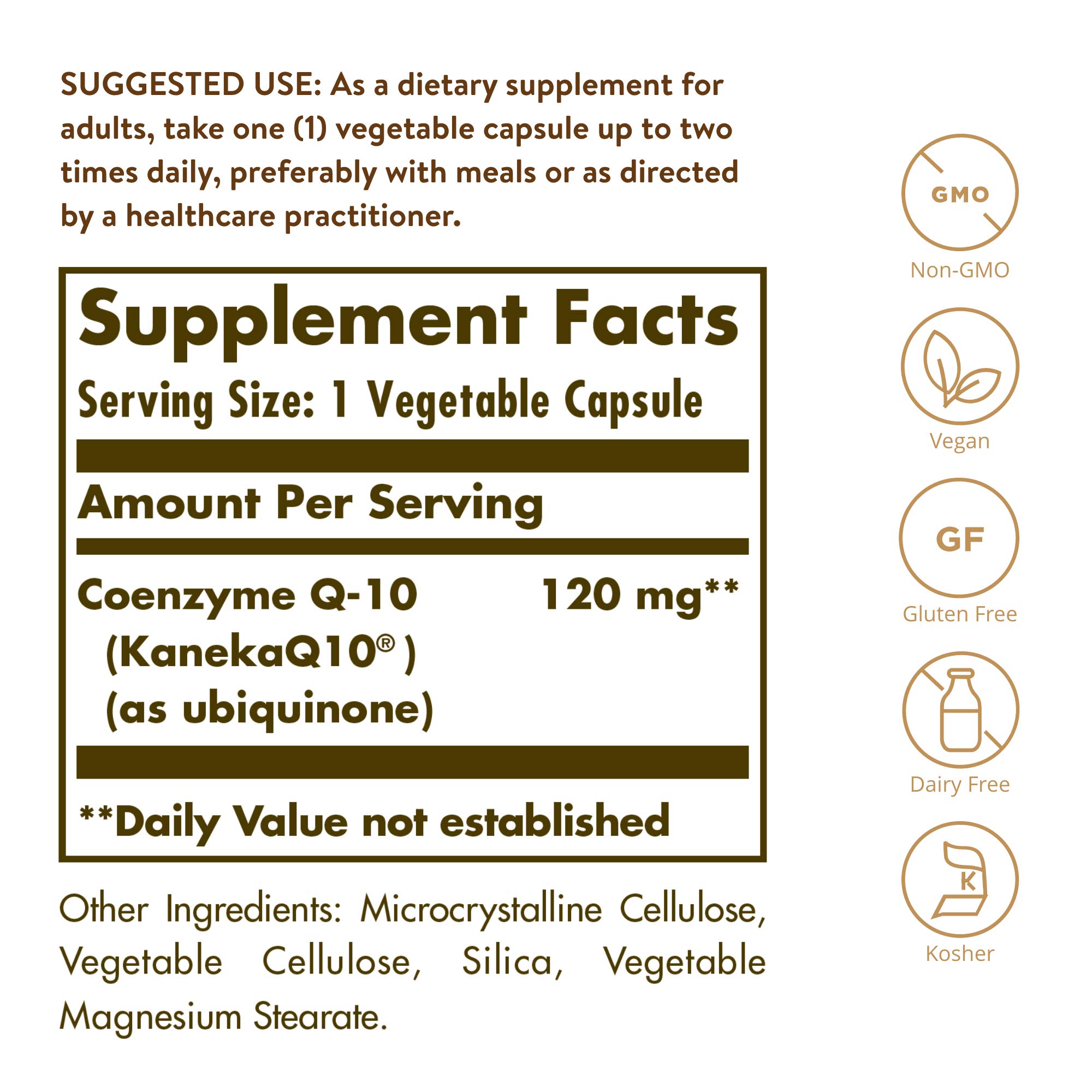 Solgar – Vegetarian CoQ-10 120mg, 60 Vegetable Capsules