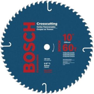 bosch cb1060 10-inch 60 tooth atb crosscutting saw blade with 5/8-inch arbor