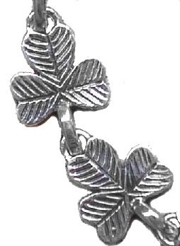 Sterling Silver Shamrock or 3 Leaf Clover Luck Bracelet