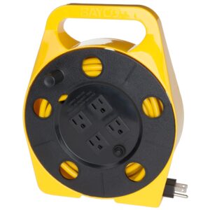 bayco sl-755 25-foot cord reel with 4 outlets,yellow