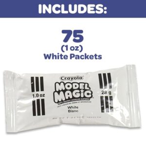 Crayola Model Magic - White (75ct), 1oz Modeling Clay Alternative, Air Dry Clay For Kids, Bulk Classroom Arts & Crafts Supplies