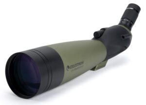 celestron – ultima 100 angled spotting scope – 22-66x zoom eyepiece – multi-coated optics for bird watching, wildlife, scenery and hunting – waterproof & fogproof– includes soft carrying case