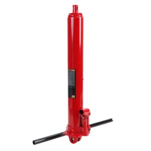 big red t30306 torin hydraulic long ram jack with single piston pump and clevis base (fits: garage/shop cranes, engine hoists, and more): 3 ton (6,000 lb) capacity, red