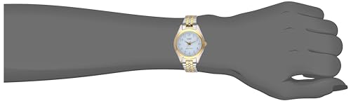 Women's White Dial Two Tone Base Metal