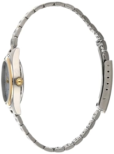 Women's White Dial Two Tone Base Metal