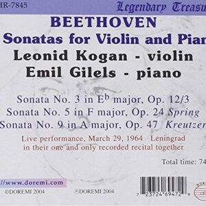 Beethoven: Violin and Piano Sonatas Nos. 3, 5, & 9