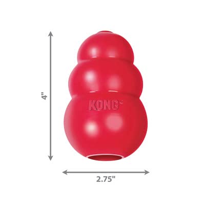 KONG Classic Stuffable Dog Toy - Fetch & Chew Toy for Dogs - Treat-Filling Capabilities & Erratic Bounce for Extended Play Time - Durable Natural Rubber Material - for Large Dogs