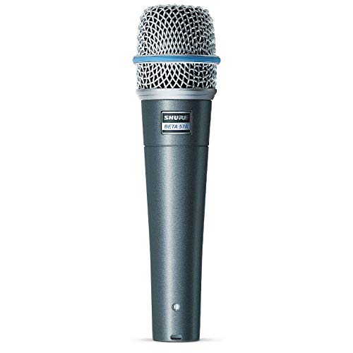 Shure BETA 57A Instrument Microphone - Supercardioid Dynamic Mic for Vocal and Instrumental Applications with High Output Neodymium Element, Durable Steel Mesh Grille and Shock Mount