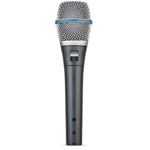 shure beta 87a studio grade vocal microphone with built-in pop filter - single element supercardioid condenser mic with a25d mic clip and storage bag, ideal for studio recording and live performances