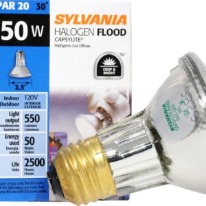 Sylvania 14502 50 Watt PAR20 Narrow Flood Light Bulb / 30 Degree Beam Spread / 120 Volt / 50PAR20