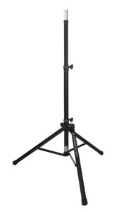 ultimate support ts-80b original series aluminum tripod speaker stand with integrated speaker adapter