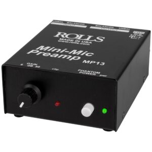 rolls Mini Microphone Preamp, Black (MP13)