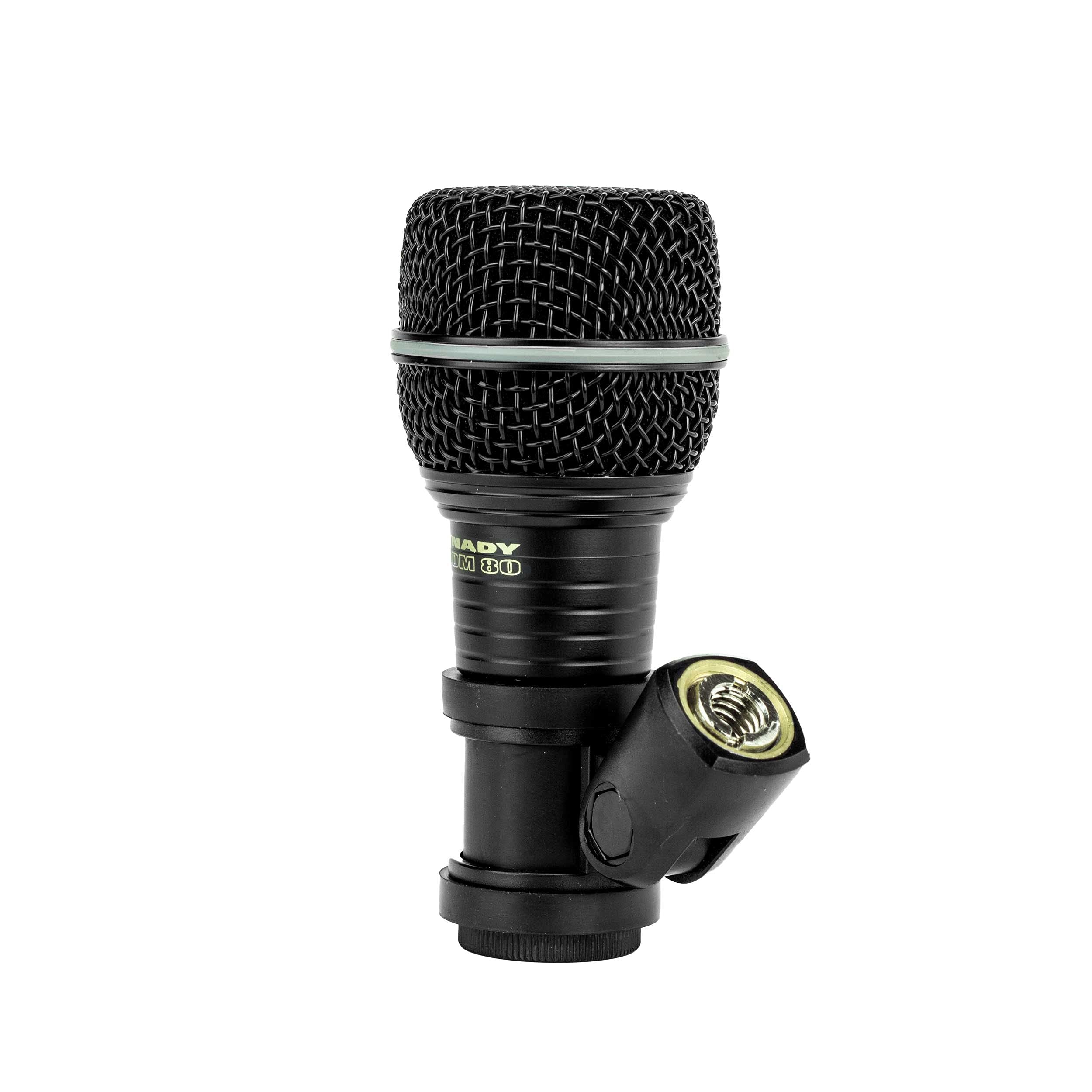 Nady DM-80 Dynamic Neodymium Cardioid Drum Microphone, 30Hz-15KHz Frequency Response