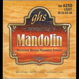 GHS Strings A250 Phosphor Bronze Mandolin Strings, Loop End, Light (.010-.038)