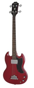 epiphone sg bass e1 electric bass guitar, cherry red