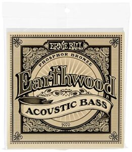 ernie ball earthwood slinky phosphor bronze acoustic bass guitar strings, 45-95 gauge (p02070)