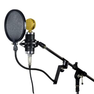 Nady MPF-6 6-Inch Clamp On Microphone Pop Filter with Flexible Gooseneck and Metal Stabilizing Arm