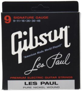 gibson les paul premium electric guitar strings, signature gauge 9-46