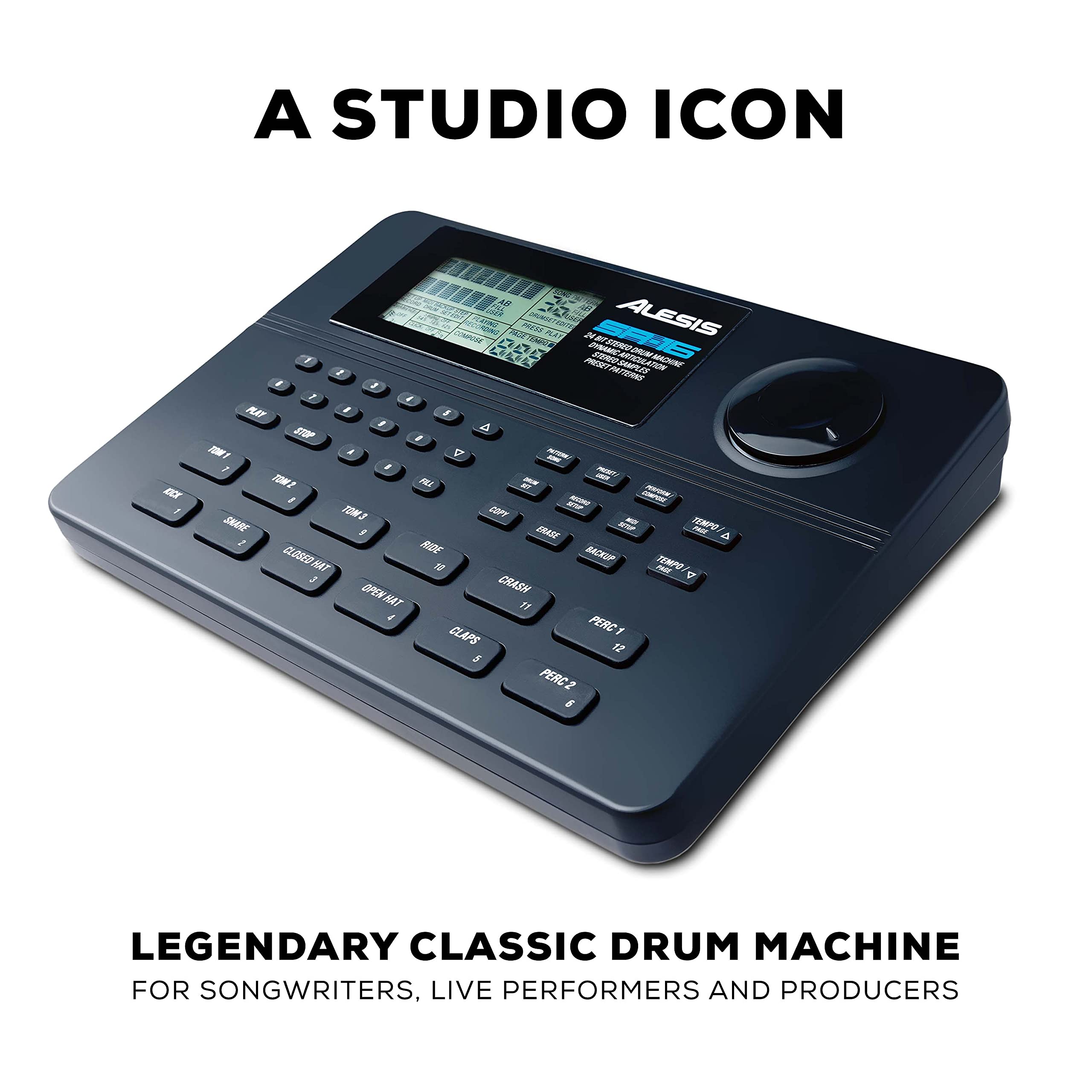 Alesis SR-16 - Studio-Grade Standalone Drum Machine With On-Board Sound Library, Performance Driven I/O and In-Built Effects