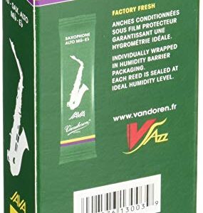 Vandoren SR2625 Alto Sax JAVA Reeds Strength 2.5; Box of 10