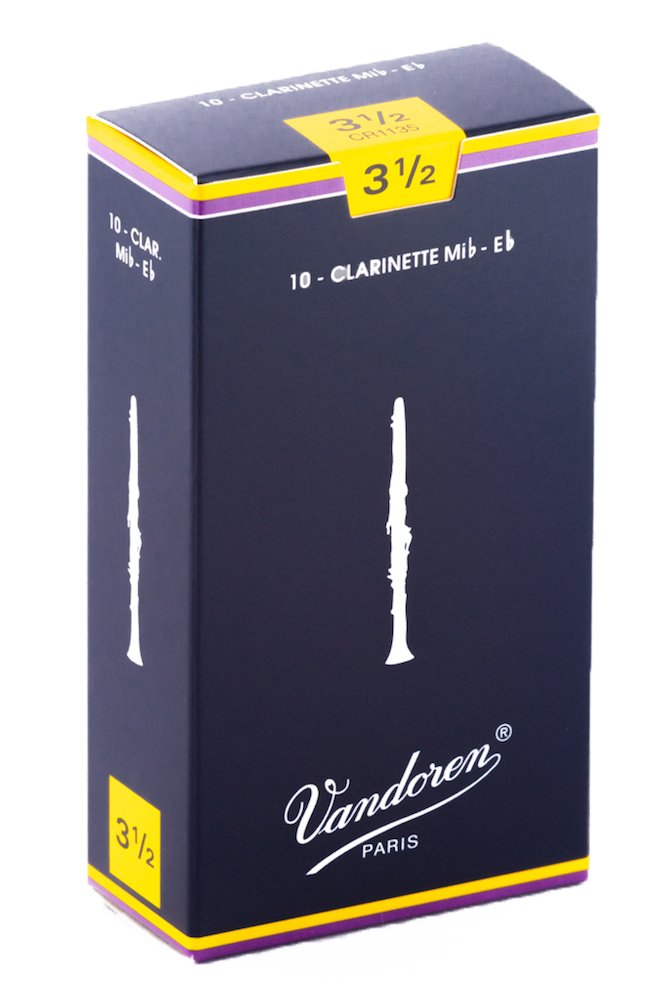 Vandoren CR1135 Eb Clarinet Traditional Reeds Strength 3.5; Box of 10