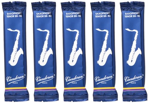 Vandoren SR2225 Tenor Sax Traditional Reeds Strength 2.5; Box of 5