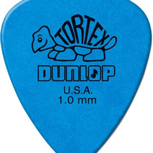 DUNLOP 1.0mm Blue Guitar Pick-12 Pack Tortex Standard (418P1.0)