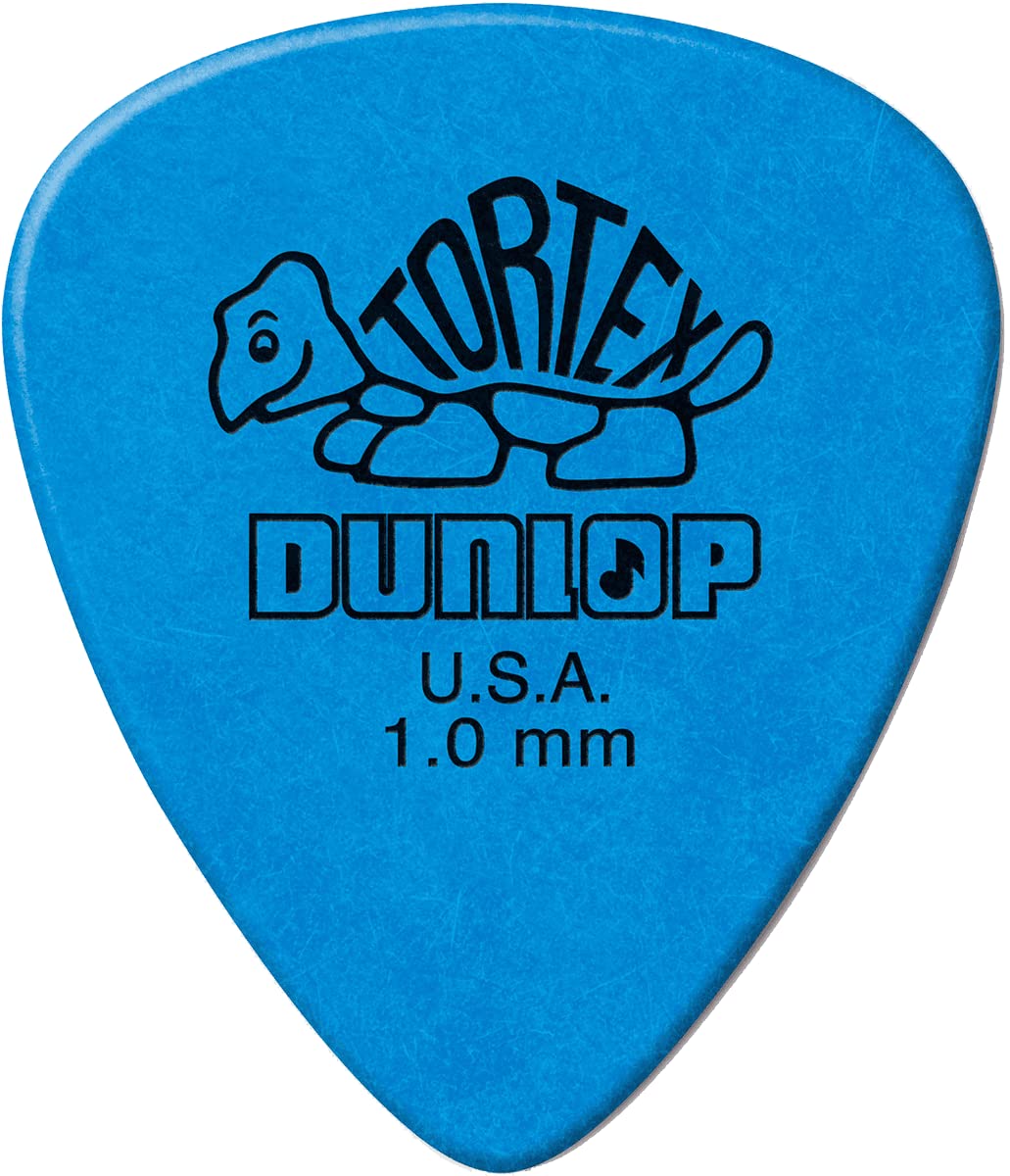 DUNLOP 1.0mm Blue Guitar Pick-12 Pack Tortex Standard (418P1.0)