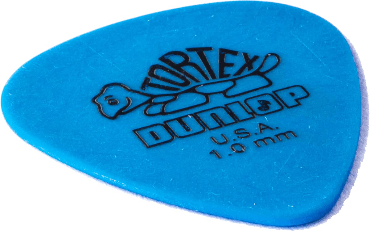 DUNLOP 1.0mm Blue Guitar Pick-12 Pack Tortex Standard (418P1.0)