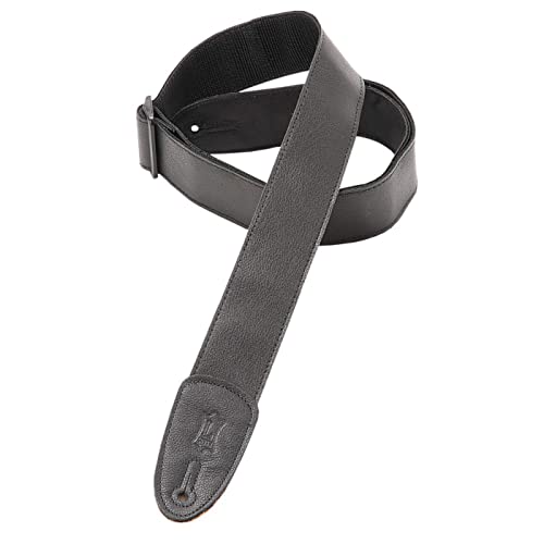 Levy's Leathers M7GP-BLK 2" Garment Leather Guitar Strap, Black