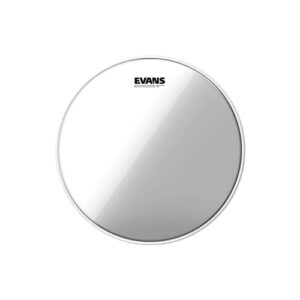 evans clear 300 snare side drumhead, 14” – made using a single ply of 3mil film for wide dynamic range and controlled snare response at all dynamic levels – versatile for many playing styles