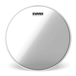 evans clear 200 snare side drum head, 14 inch, silver,black,beige