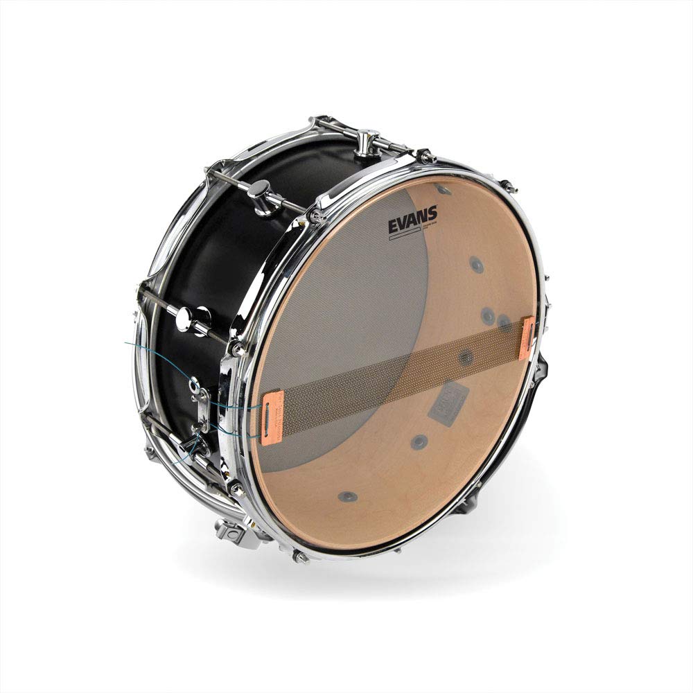 Evans Clear 200 Snare Side Drum Head, 14 Inch, Silver,Black,beige