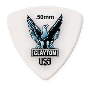 clayton acetal guitar picks (select from gauges .38mm - 1.90mm) (rt50/12)