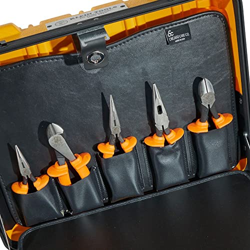 Klein Tools 33527 General Purpose Insulated Tool Kit, 1000-Volt Rated, Comes in Custom 3-Pallet Lockable Case, 22-Piece