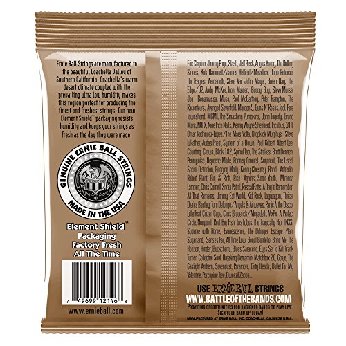 Ernie Ball Earthwood Medium Light Phosphor Bronze Acoustic Guitar Strings, 12-54 Gauge (P02146)