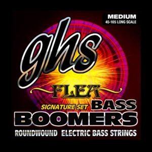 ghs strings bass boomers m3045f flea signature set (m3045f set)