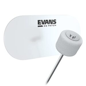 evans eq double pedal patch, clear plastic